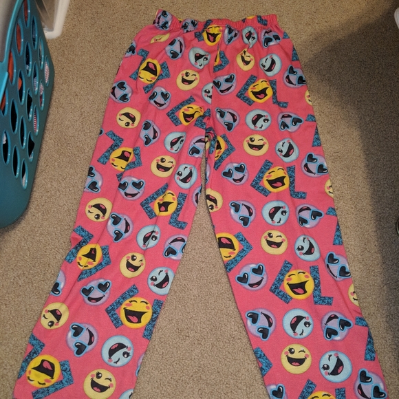 unknown | Pajamas | Pink Emoji Emoticon Lol Pajama Pants Youth Large ...